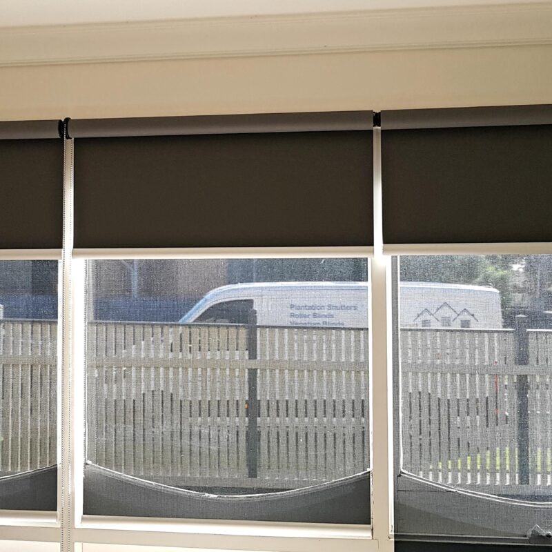 Face fit roller blinds with recess fit screens | | Indoor Blinds and ...